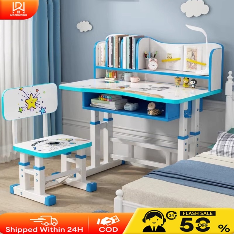 Study Table for Kids with Chairs adjustable Table and Chair set For 2 ...