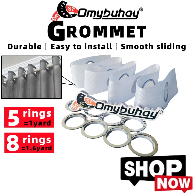 Omybuhay Grommet rings /Curtain rings sold per 8 or 5 ring holes or per ...