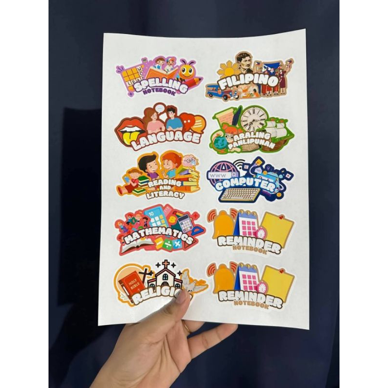 SCHOOL SUBJECT STICKER | Shopee Philippines