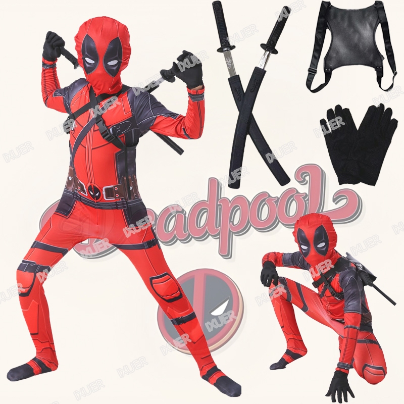 Deadpool Cosplay Costume Superhero Deadpool Costumes Mask Suit Bodysuit ...