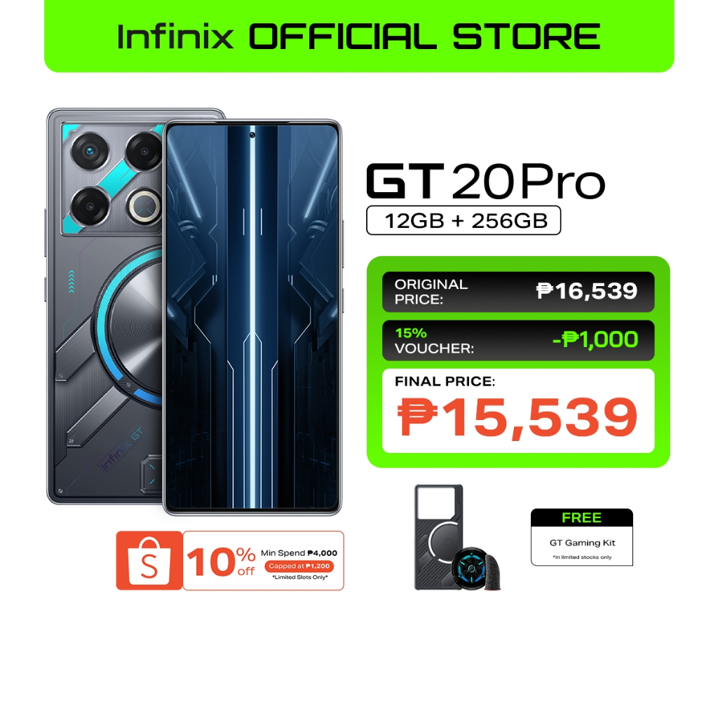 Infinix GT 20 Pro 5G, (up to 24GB [12+256], MediaTek Dimensity 8200 Ultimate (1 Year Local ...