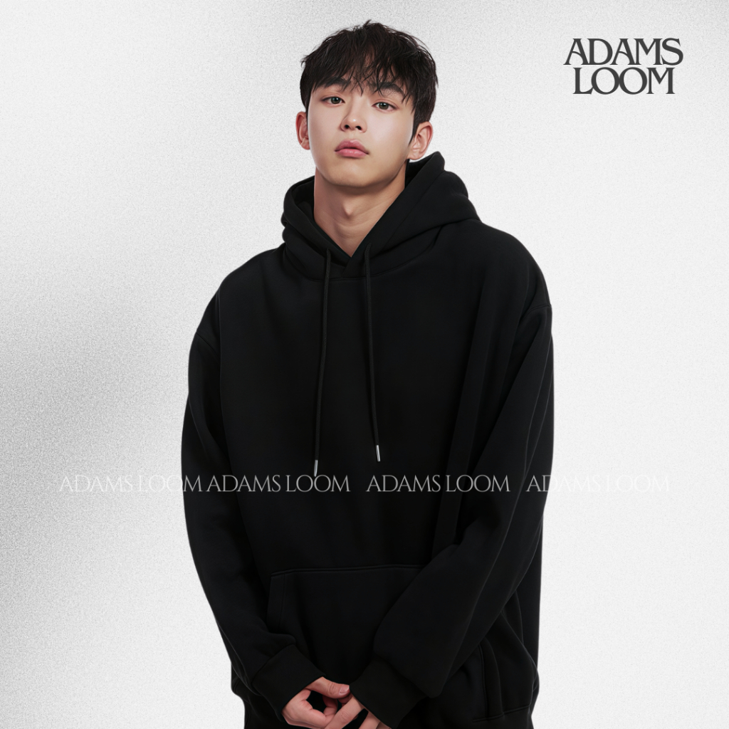 ADAMS LOOM 320 GSM Heavyweight Pullover Hoodie – Double Hooded Unisex ...