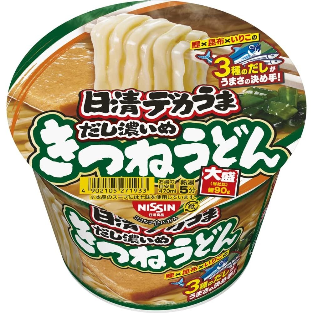 Nissin Dekauma Kitsune Udon Noodle Dashi Thick Density 106g / extra ...