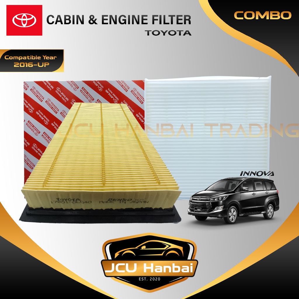 COMBO Air Filter and Cabin Filter for Toyota Innova 2016-2021 Engine ...
