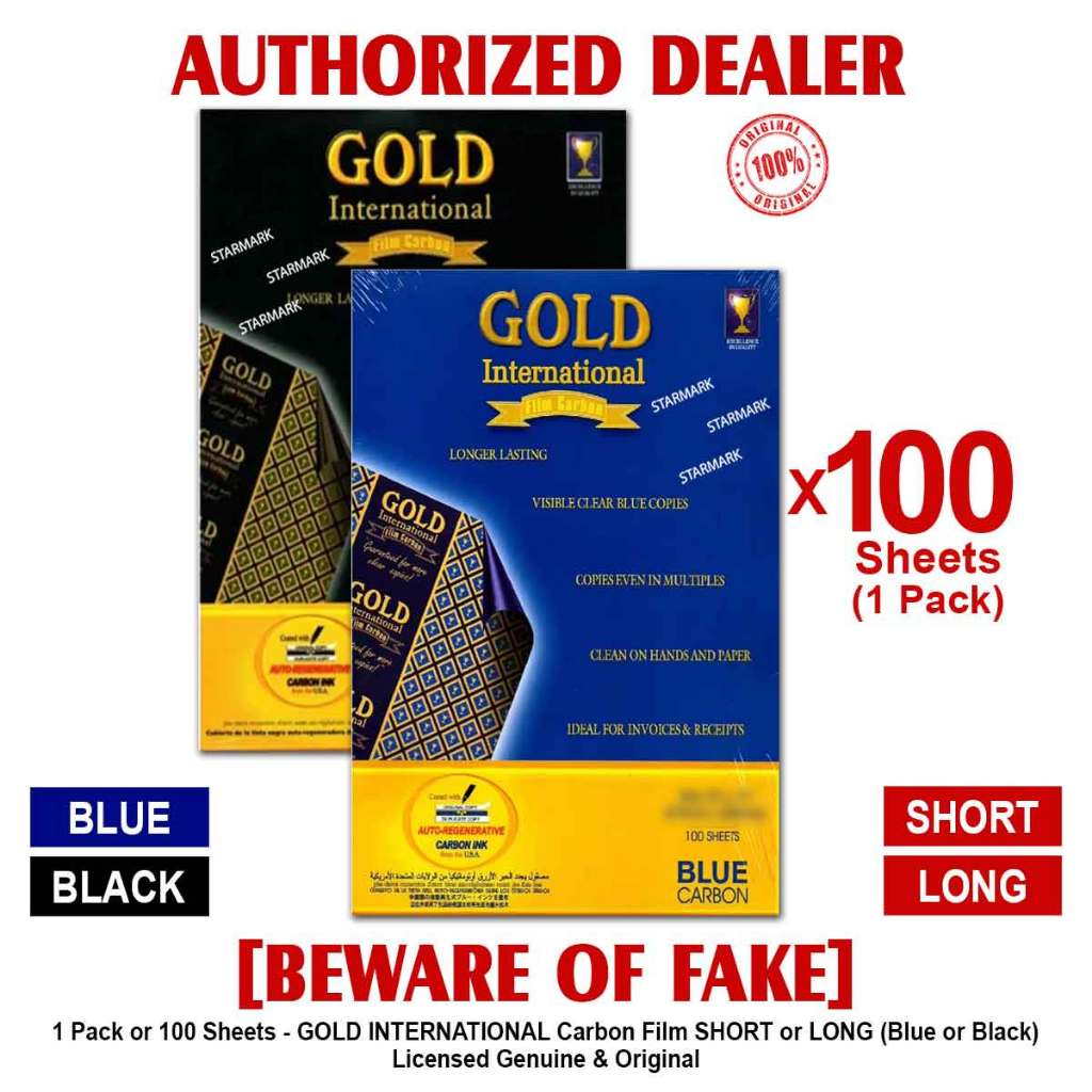 GOLD INTERNATIONAL Carbon Film Films Carbon Paper Papers Blue Black ...
