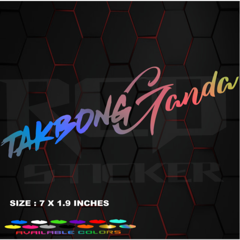 Takbong Ganda Sticker Decals machine cut vinyl sticker | Shopee Philippines