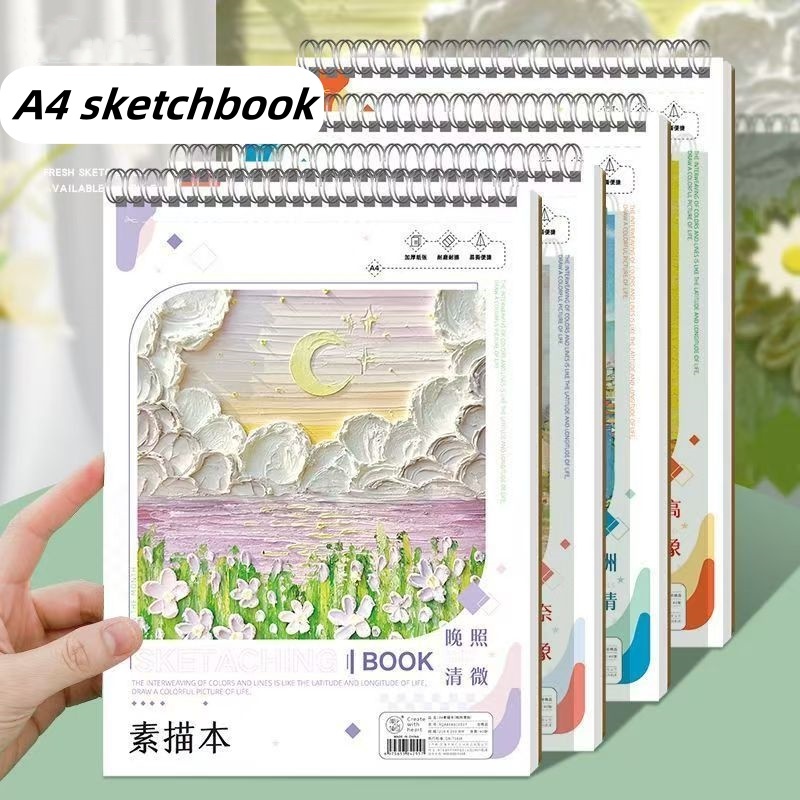 Sketchbook Coil Blank Drawing Book Thickned Sketch Pad Art Painting ...