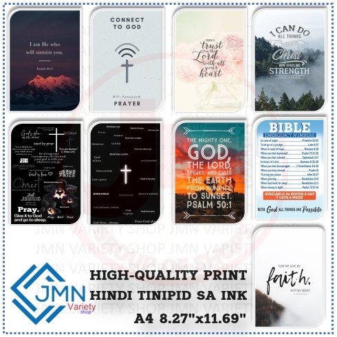 JM D-0013 | High Quality Laminated A4 - Bible Verses | God Words ...