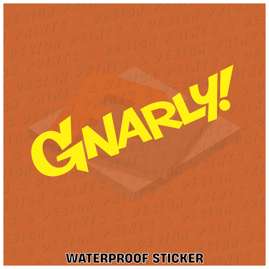 GNARLY Cut Out Sticker Waterproof Vinyl | Shopee Philippines