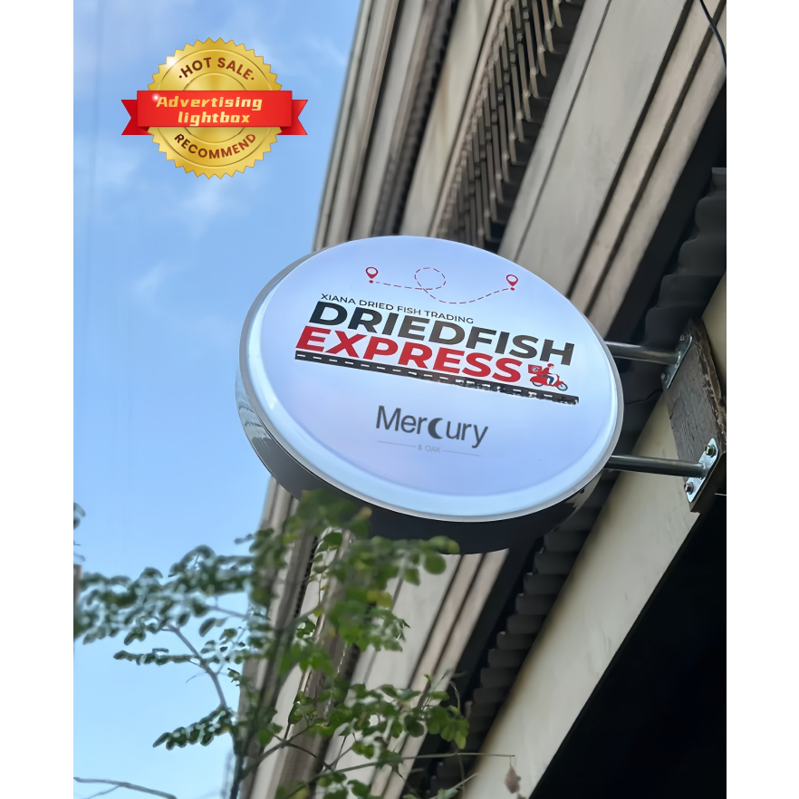 LED lightbox outdoor double-sided vacuum formed lightbox circular ...