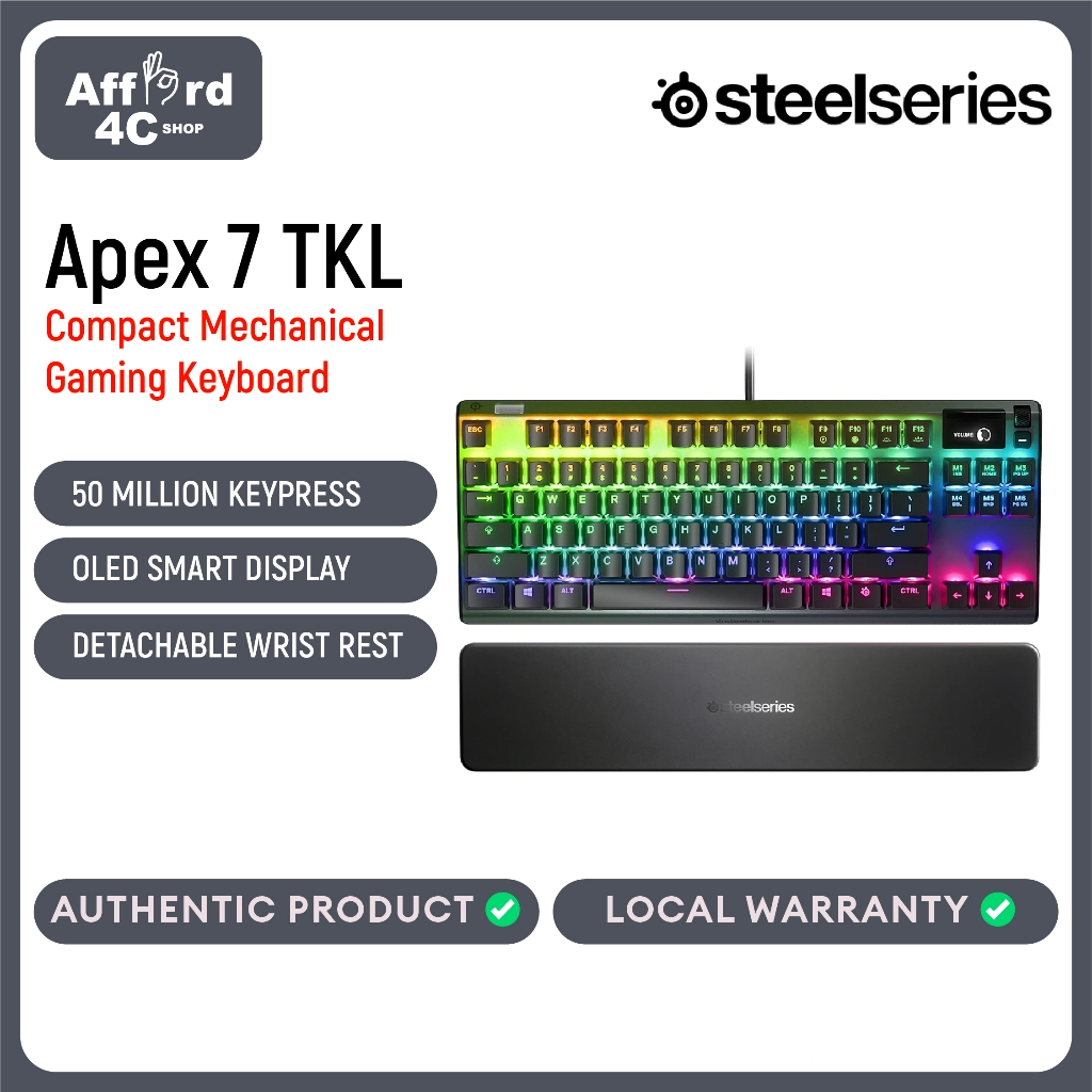 SteelSeries Apex 7 TKL Compact Mechanical Gaming Keyboard | Shopee Philippines