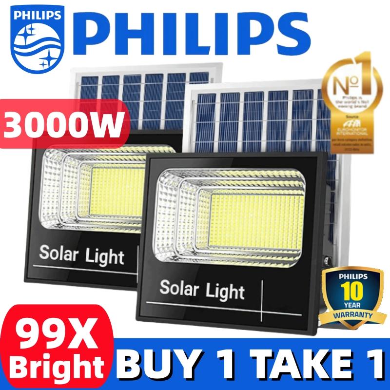 3000W Solar Light BUY 1 TAKE 1 LED 99X Bright Outdoor Sensor Solar ...