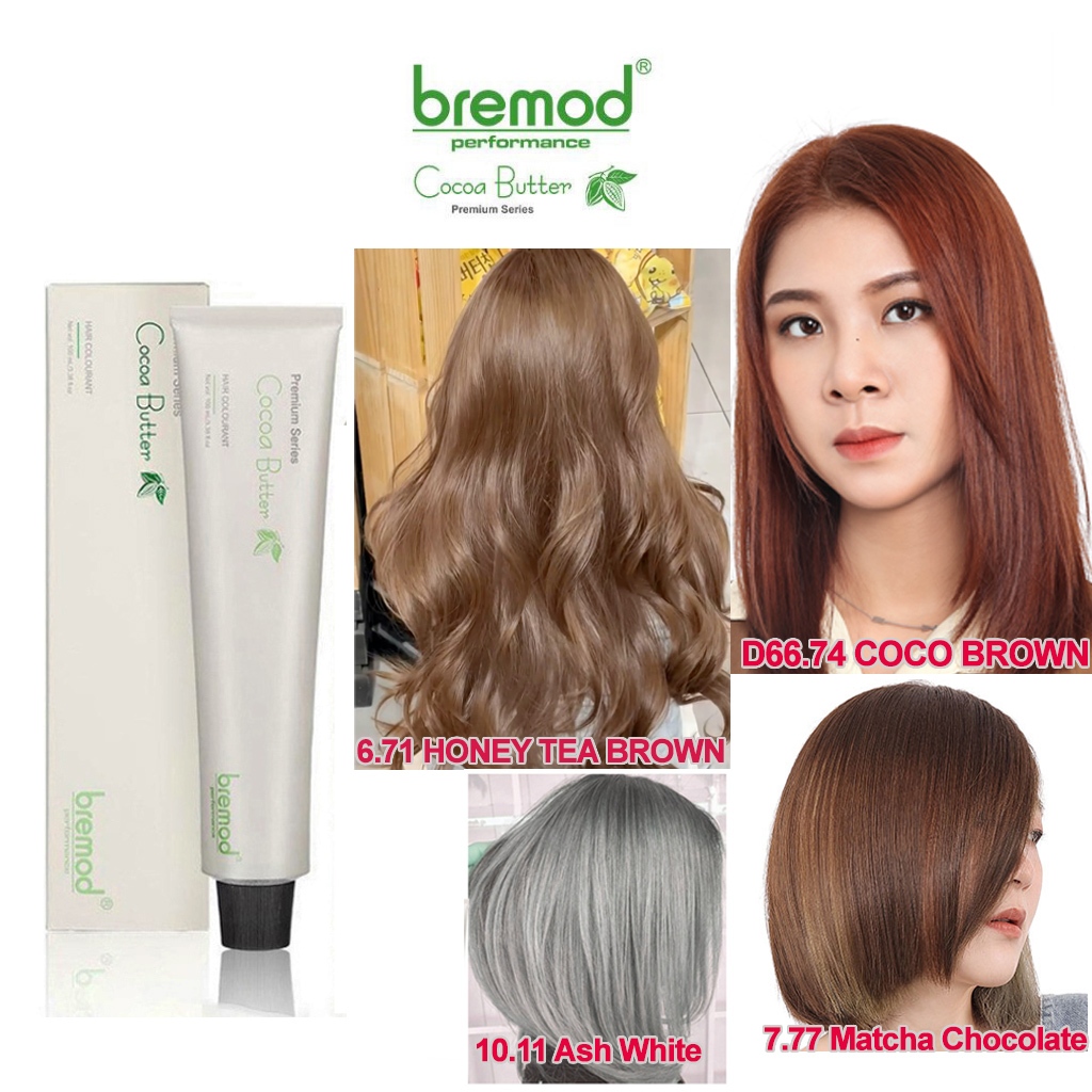 Bremod Premium Cocoa Brown Butter Hair Color 100ml Ash Blonded Light ...