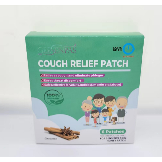 Geesenpas Organic Herbal Cough Relief Patch (6 Patches = 1 box ...