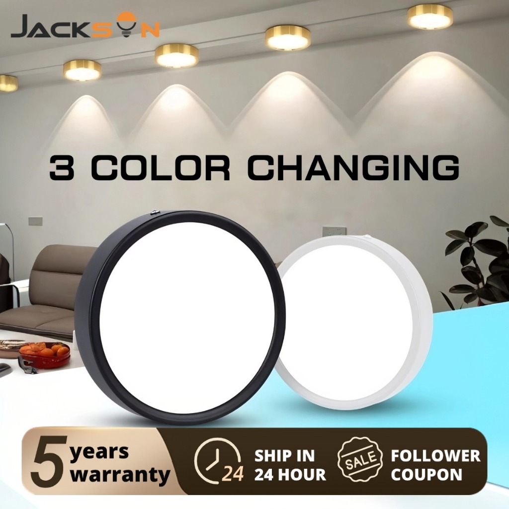 Jacksun Tricolor Ceiling Light Surface Led Downlight Tricolor Ceiling ...