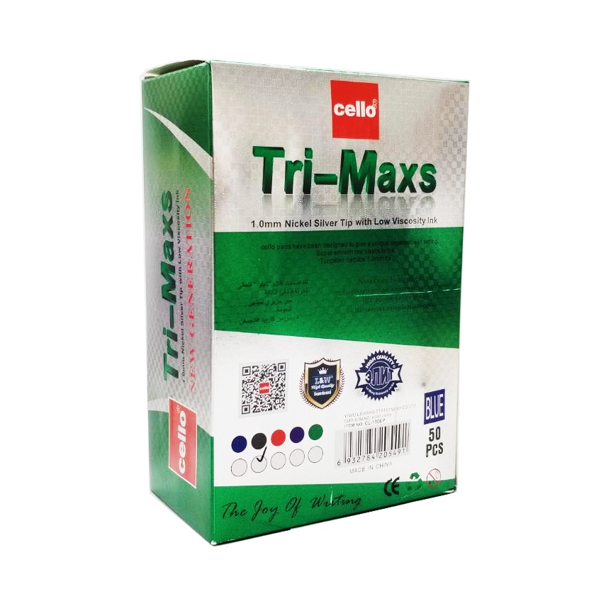 Cello Tri-Maxs Triangular Barrel Ballpoint Pen 0.1mm ( sold per 1 piece ...