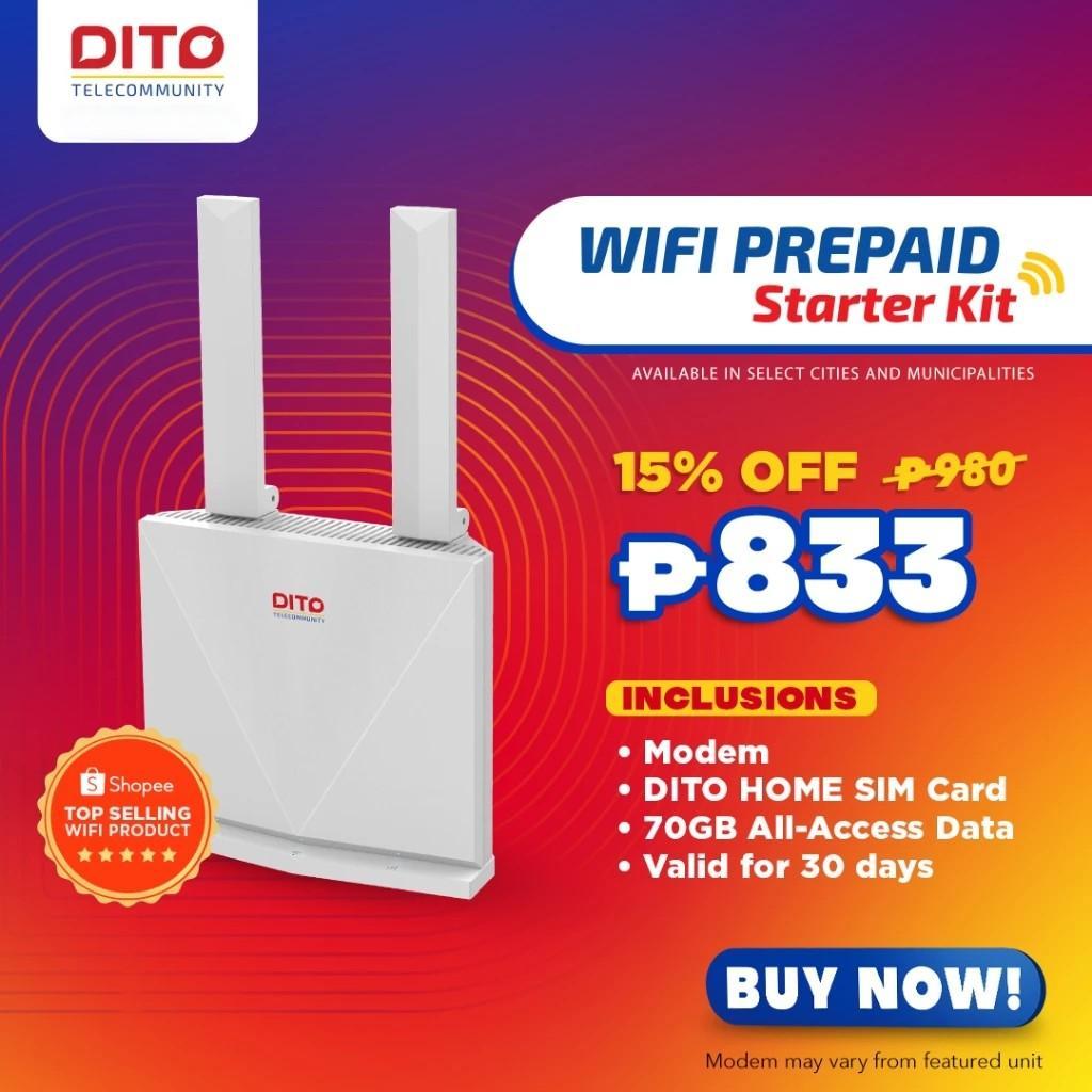 DITO Home WiFi Kit w/ 70GB Data for 30 Days | Shopee Philippines