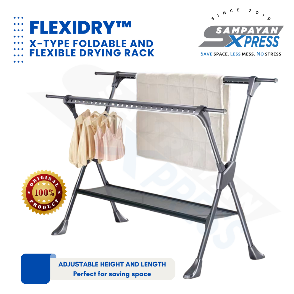 FlexiDry™ X-Type Flexible Elegant Design Foldable Drying Rack with ...