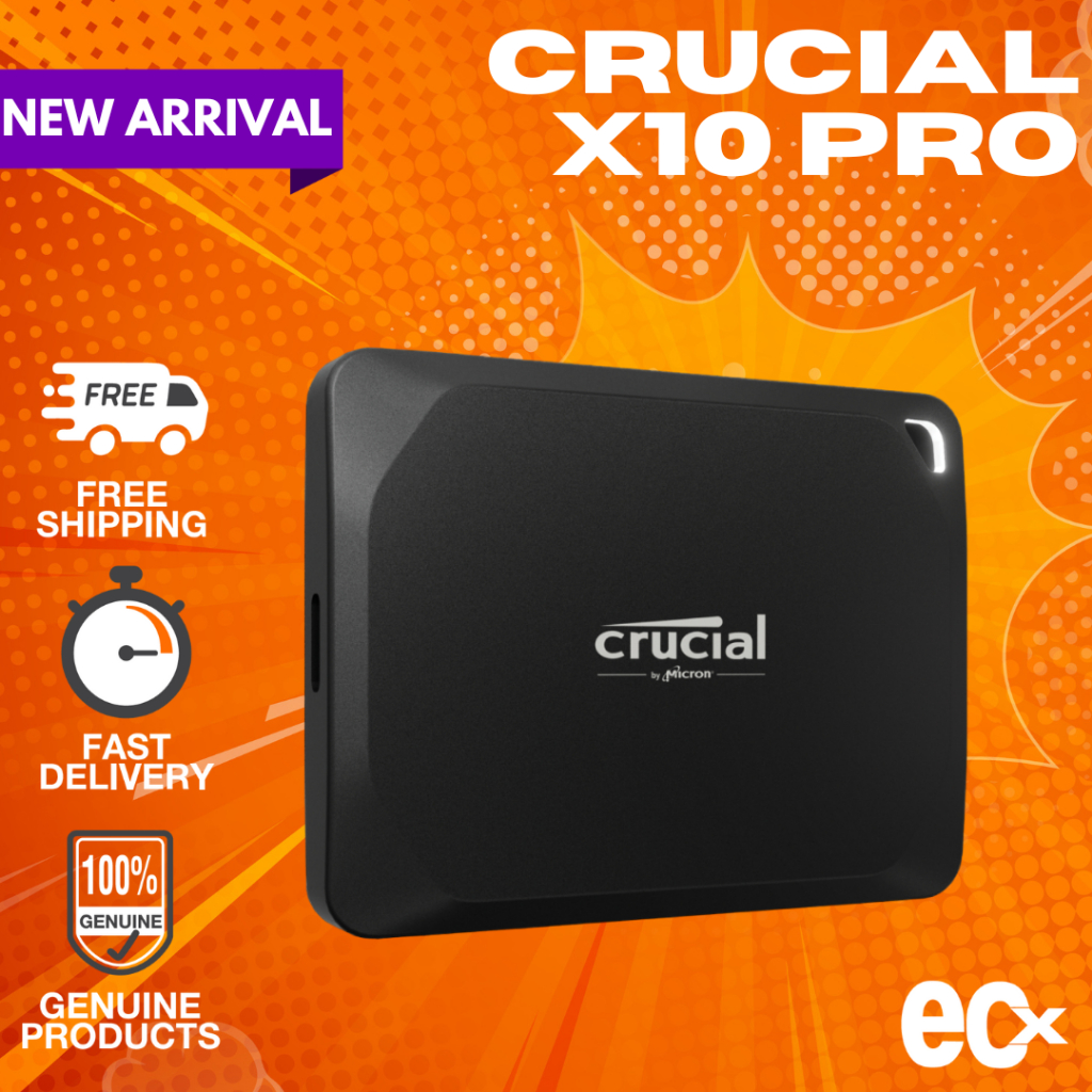 CRUCIAL X10 PRO EXT SSD USB 3.2 GEN-2 (20GB/S) EXTERNAL PORTABLE SOLID ...