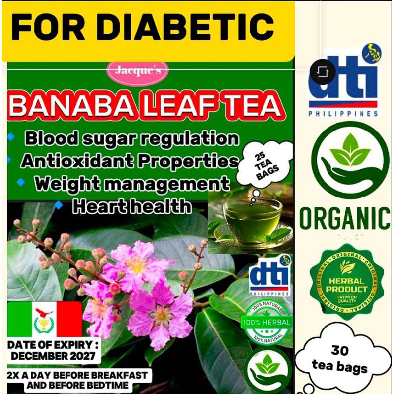 BANABA LEAVES TEA(25 TEA BAGS ) | Shopee Philippines