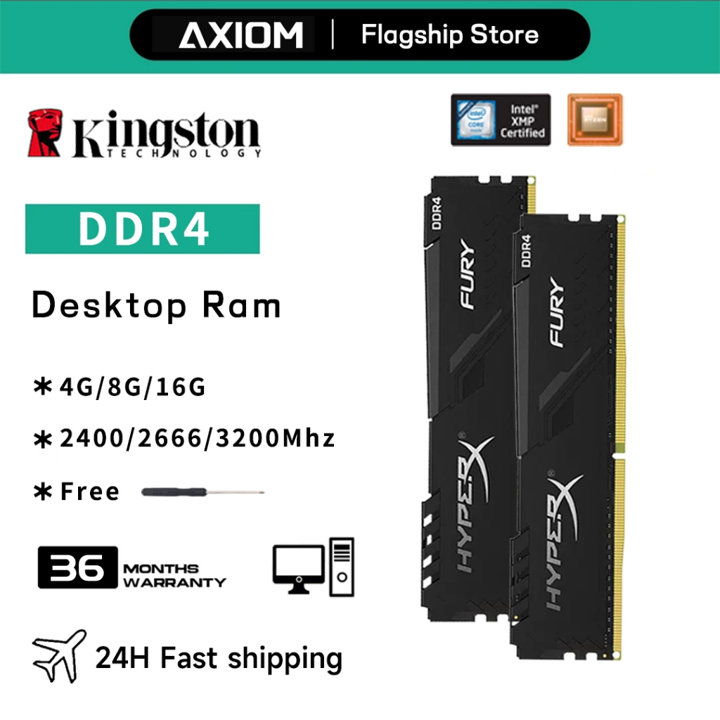 HyperX FURY Desktop DDR4 RAM 4GB 8GB 16GB 2133Mhz 2400Mhz 2666Mhz ...