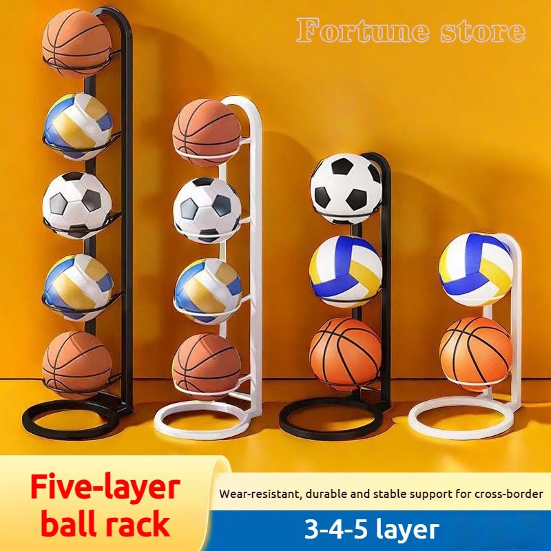 Basketball Storage Ring Organizer Football Volleyball Rugby Ball Rack 4 ...