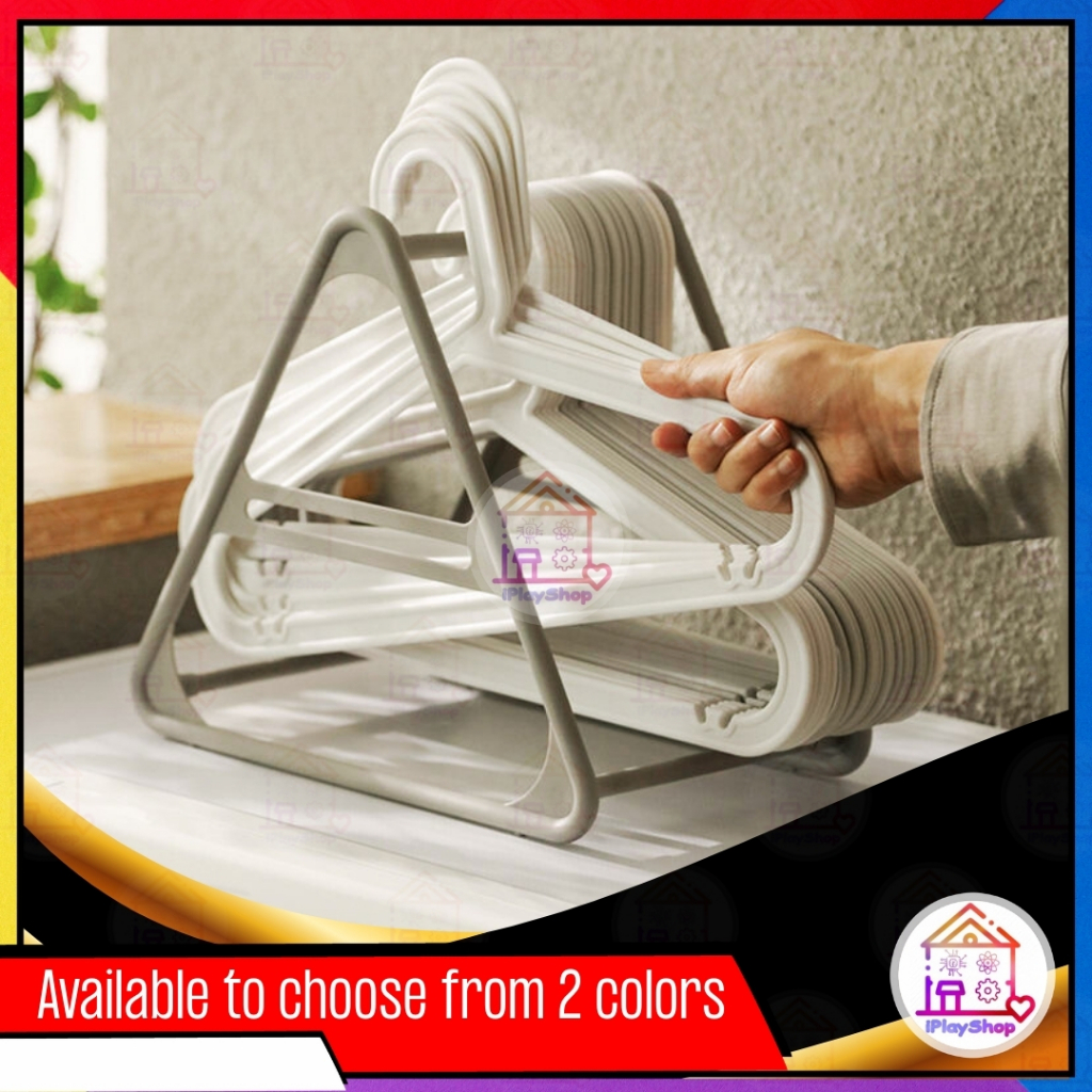 Triangle Clip Hanger Storage Organizer Drying Rack Plastic Tripod ...