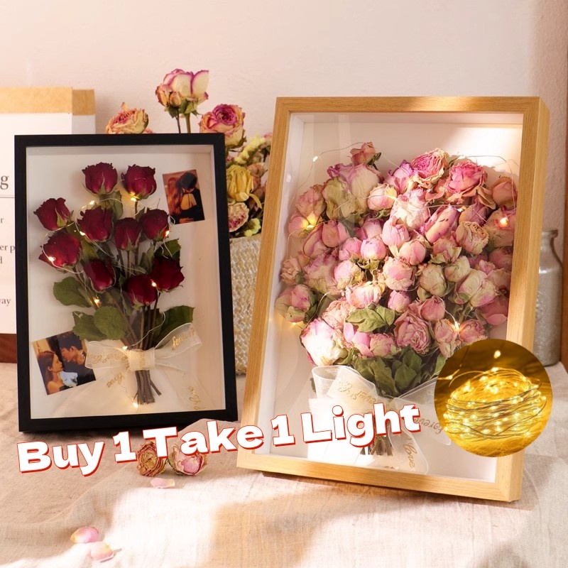 Flower Frame Shadow Box Dried Flower Collection Display DIY Transparent ...