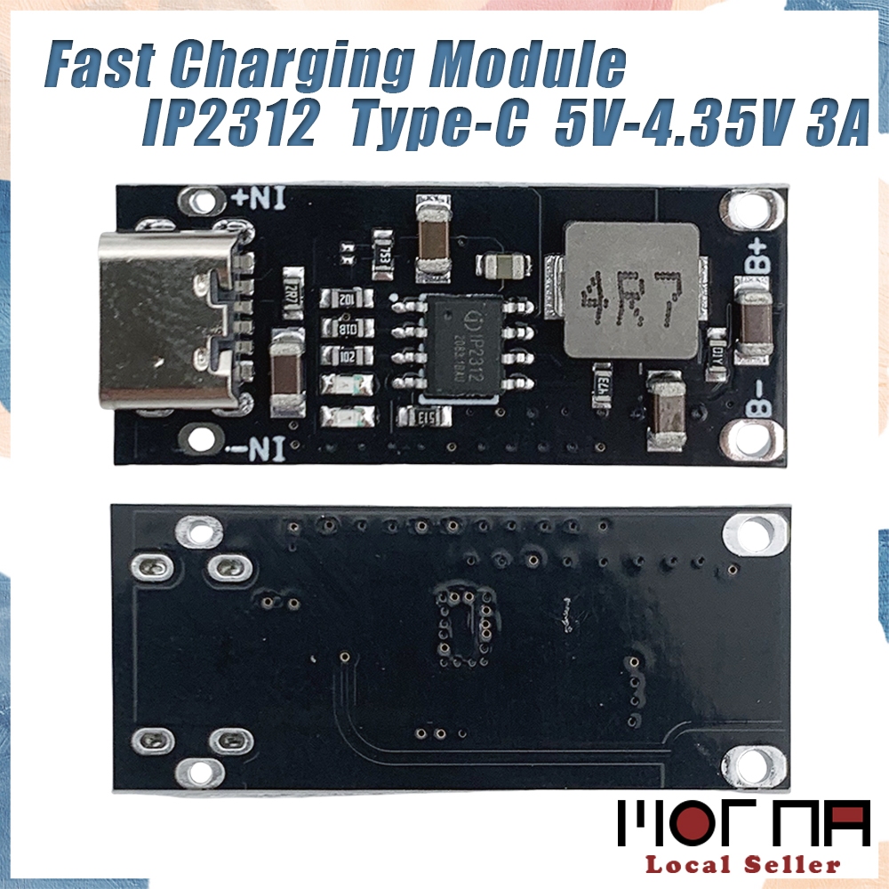 Type-C Fast Charging Module Board IP2312 3A 5V-4.35V Polymer Ternary Lithium Battery Charger ...