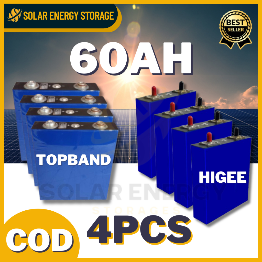 4PCS BATTERY - TOPBAND 60AH / HIGEE 60AH LIFEPO4 BATTERY 3.2v Lithium ...