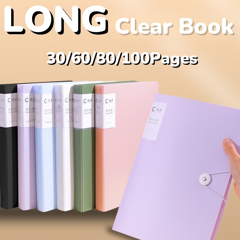 Clear Book Long Clear Folder Long Paper Bag Presentation Book Clear ...