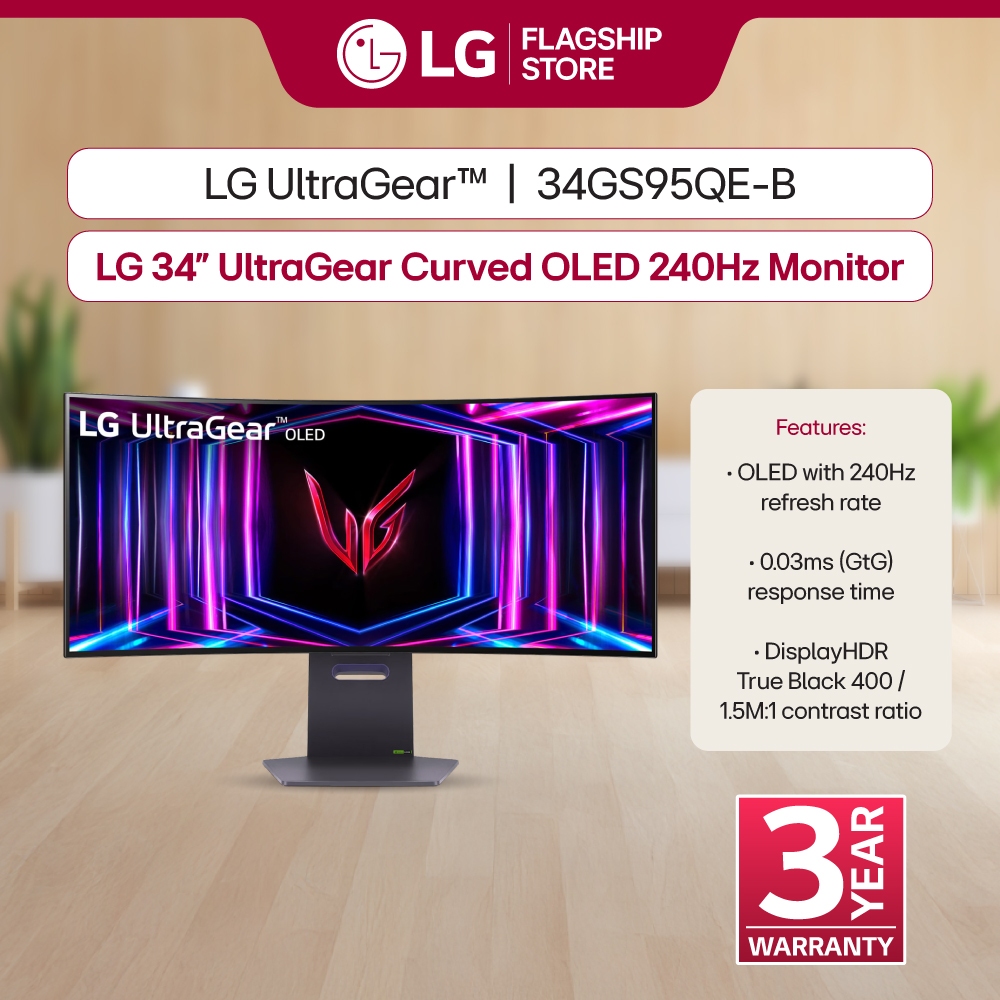 LG 34" UltraGear™ OLED all-new 800R Curved Gaming Monitor | 21:9 Ultra ...