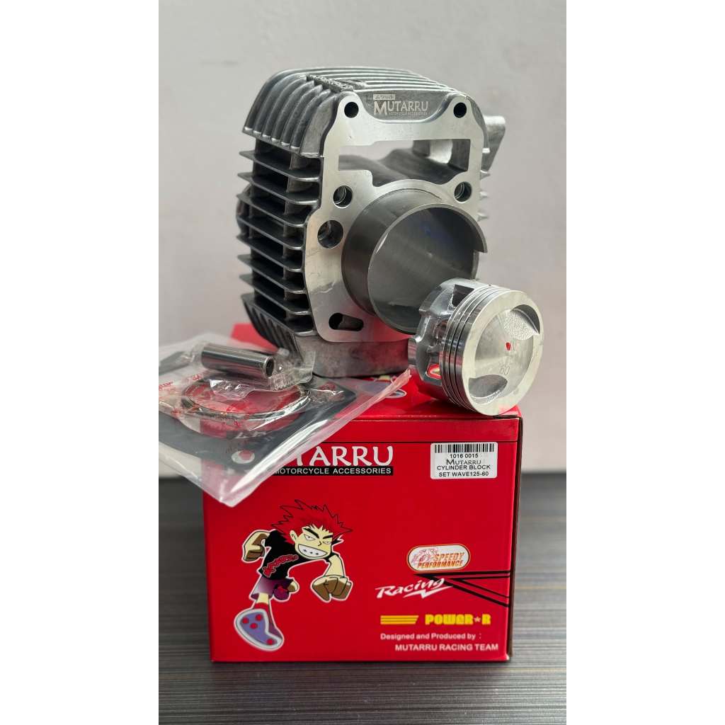 MUTARRU CYLINDER BLOCK SET ASSY WAVE 125 STD 57MM 60MM 65MM 68MM ...