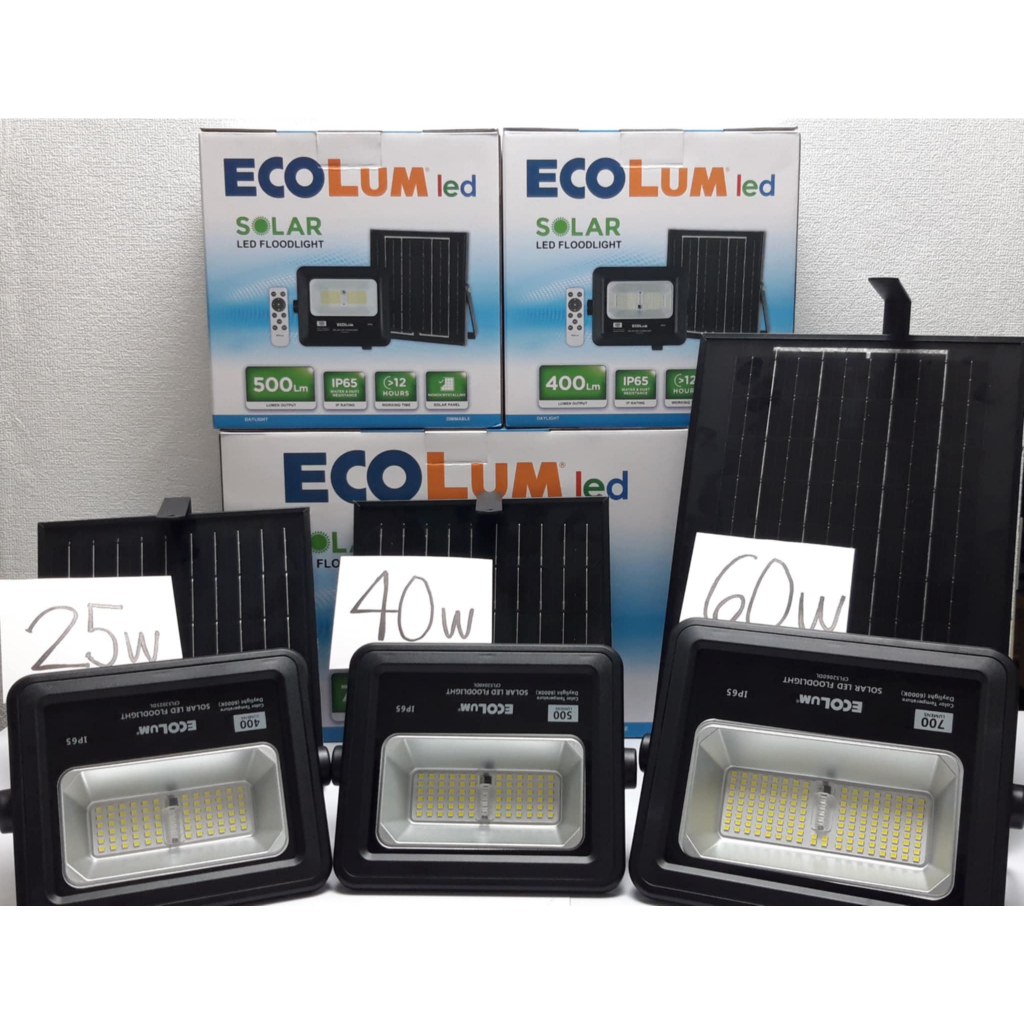 Ecolum Solar LED Floodlight (25w,40w,60w, 100w, 200w) | Shopee Philippines