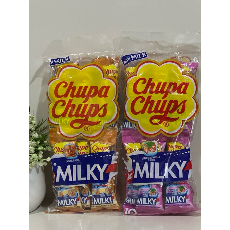 CHUPA CHUPS MILKY LOLLIPOP 10’s | Shopee Philippines