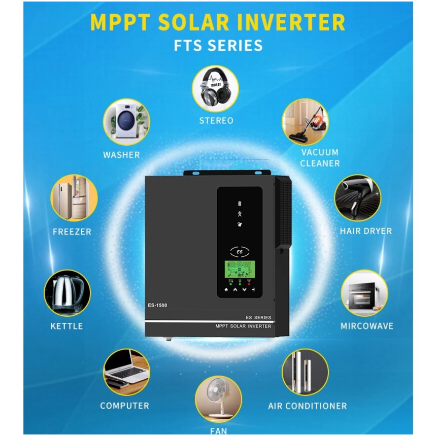 Solar inverter 1KW / 1.5KW Hybrid MPPT Solar Inverter – Pure Sine Wave ...