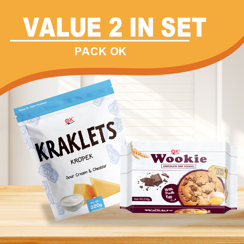 [OK Snacks][2 in 1 set]Kraklets Kropek 320g+Wookie Cookie 216g | Shopee ...