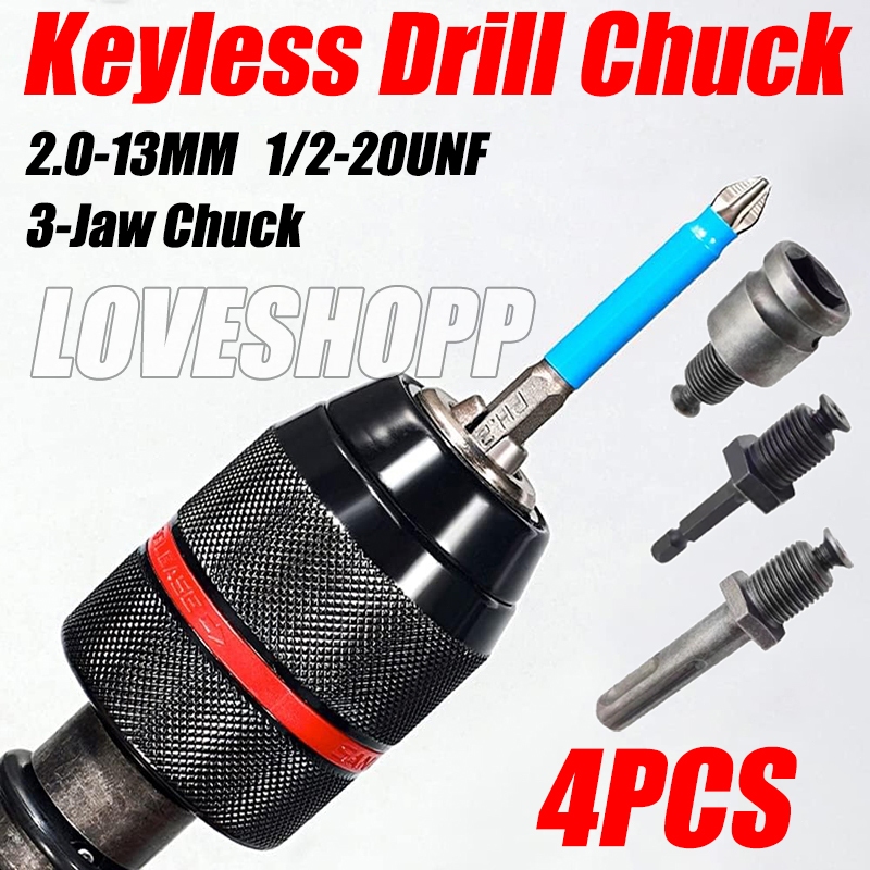 1/2-20UNF 2-13mm Electric Drill Chuck Keyless Self-Locking Drill Chuck ...