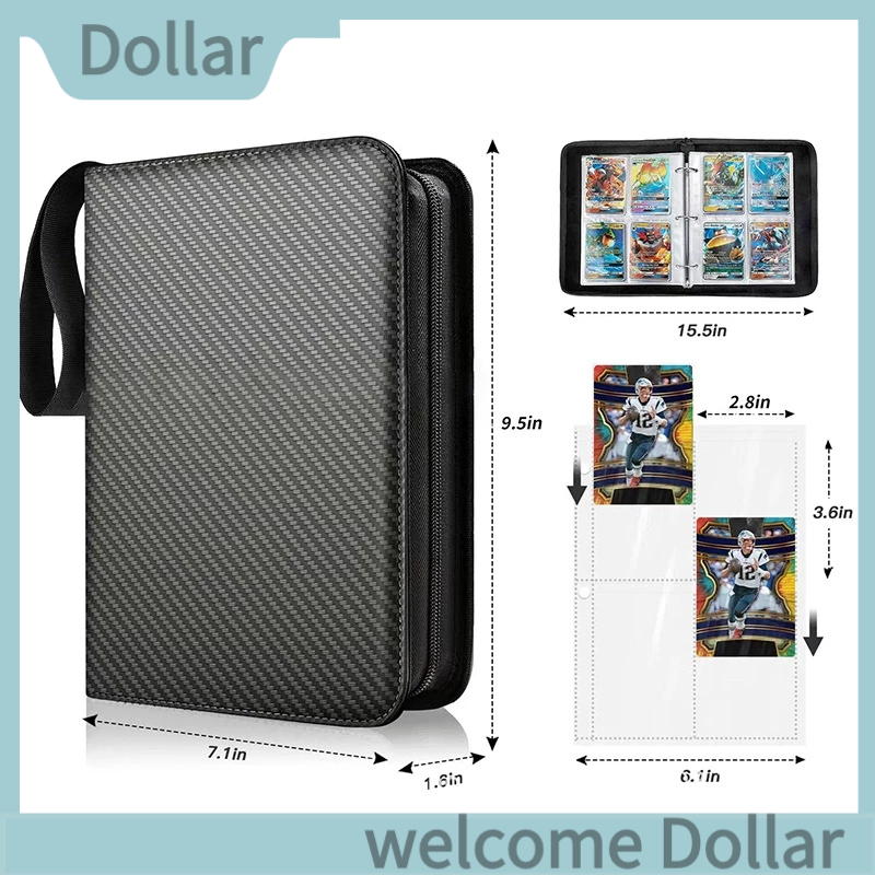 400/900 Grids Trading Card Binder Game Card Collection Binder with 50 ...