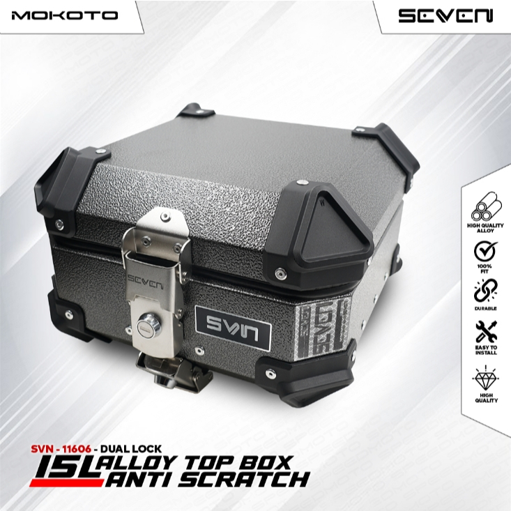 MOKOTO SEVEN SERIES 15L ALLUMINUM ALLOY ANTI SCRATCH TOP BOX SVN-11470 ...