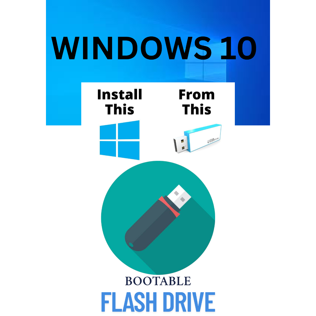 BOOTABLE FLASH DRIVE with Windows 10 | Shopee Philippines
