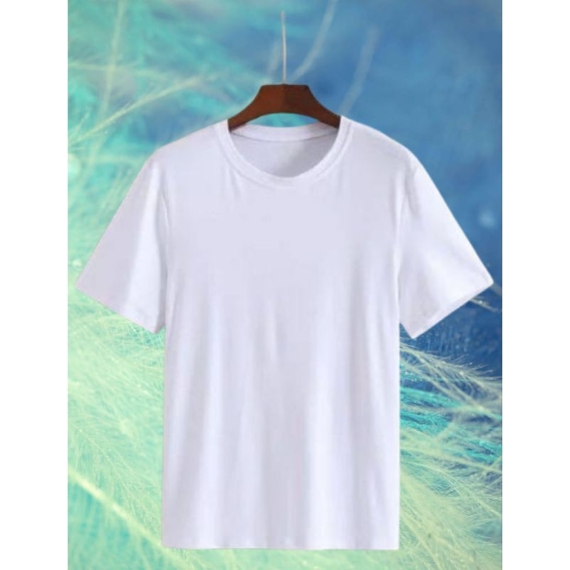 White Sublimated Round neck and V-neck Shirt | Shopee Philippines
