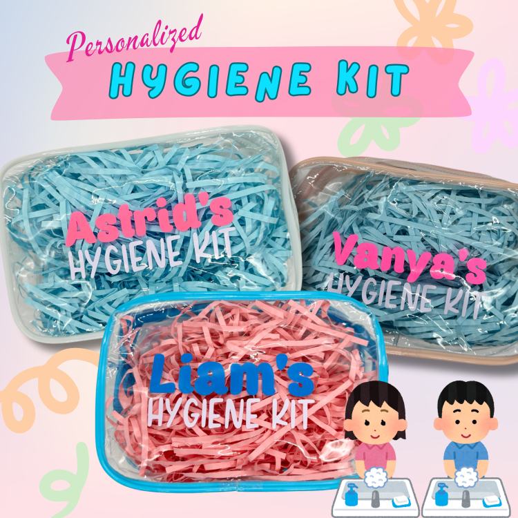 Personalized Hygine Kit Pouch for Kids for School or Travel | Shopee ...