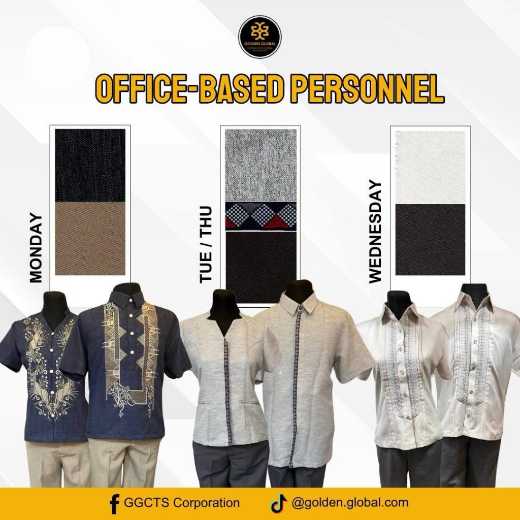 Deped OFFICE based Uniform 2025 Female and Male TELA SET ONLY | Shopee ...