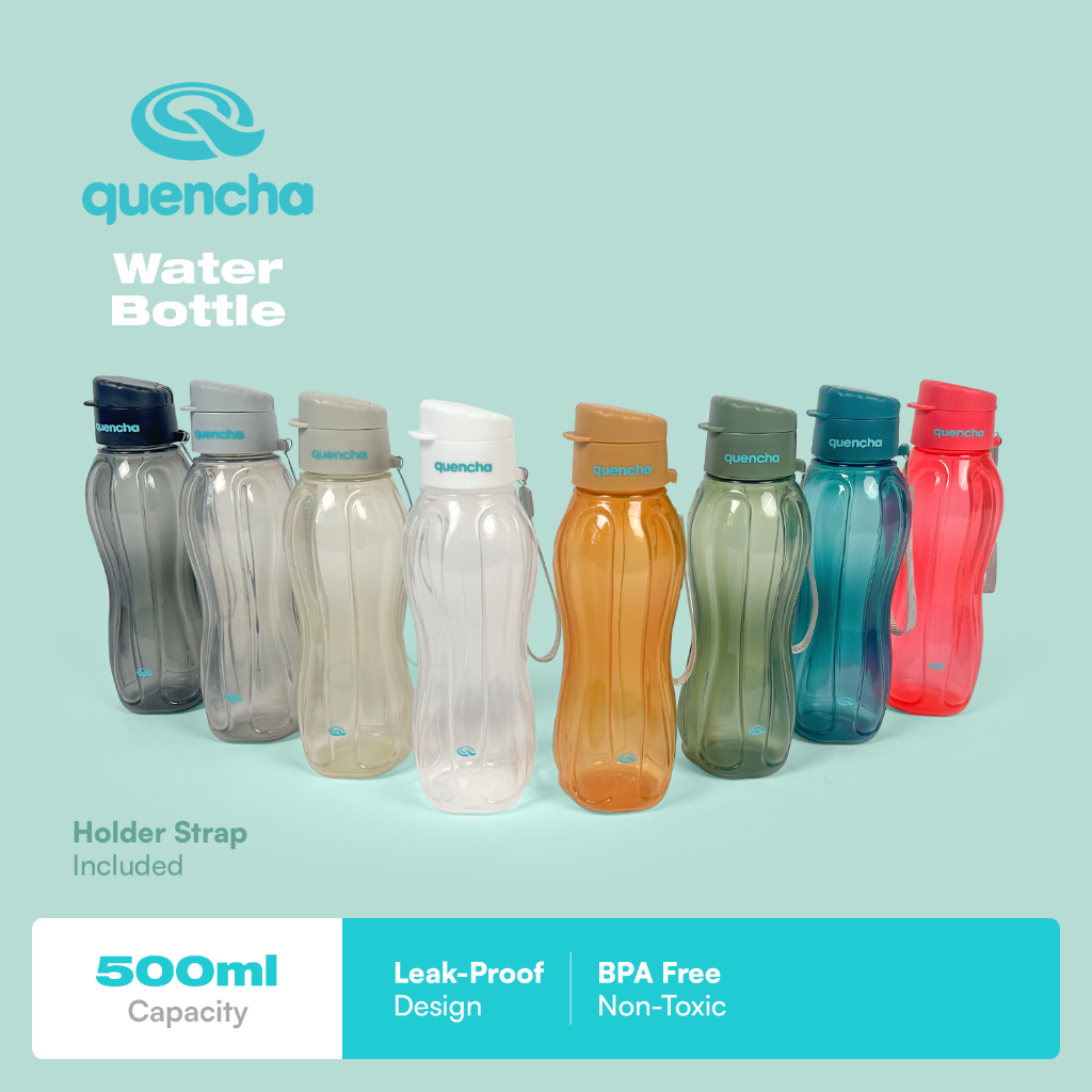 QUENCHA 17oz & 37oz Flip Cap Plastic Water Bottle | Shopee Philippines