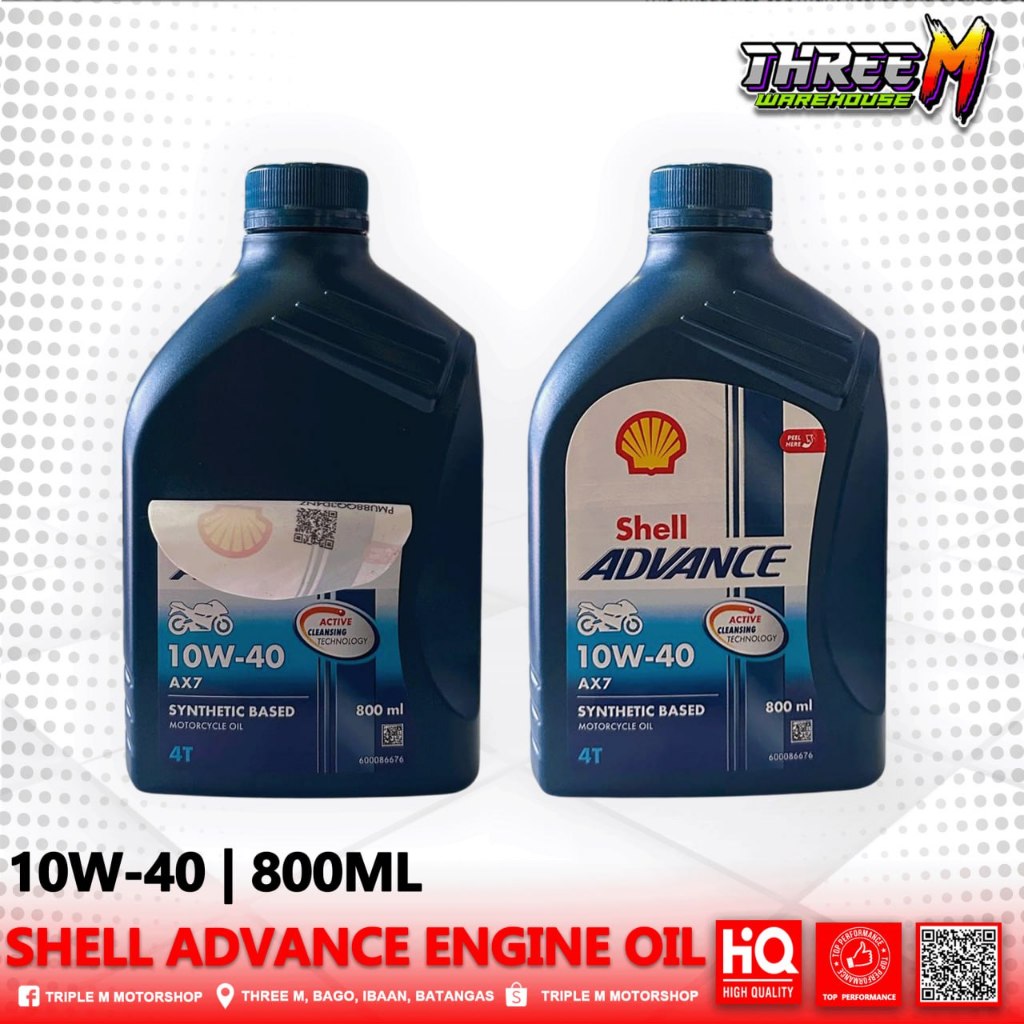 SHELL ADVANCE AX7 10W-40 1L & 800ML 12PCS/BOX | Shopee Philippines