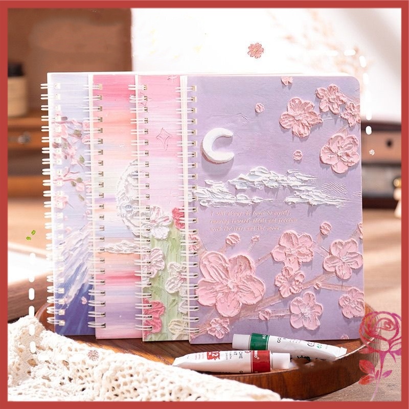 Oil Painting A5 Spiral Notebook Ins Style high aesthetic hand account ...