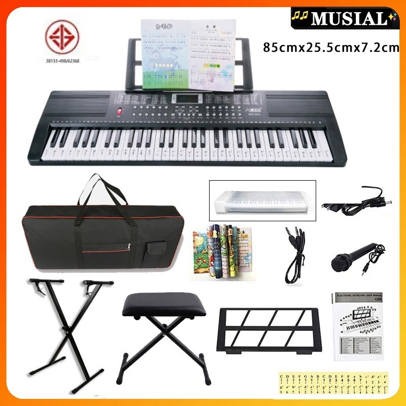 KAWES Electronic Keyboard Piano 61 Keys Digital Piano with Stand Small ...