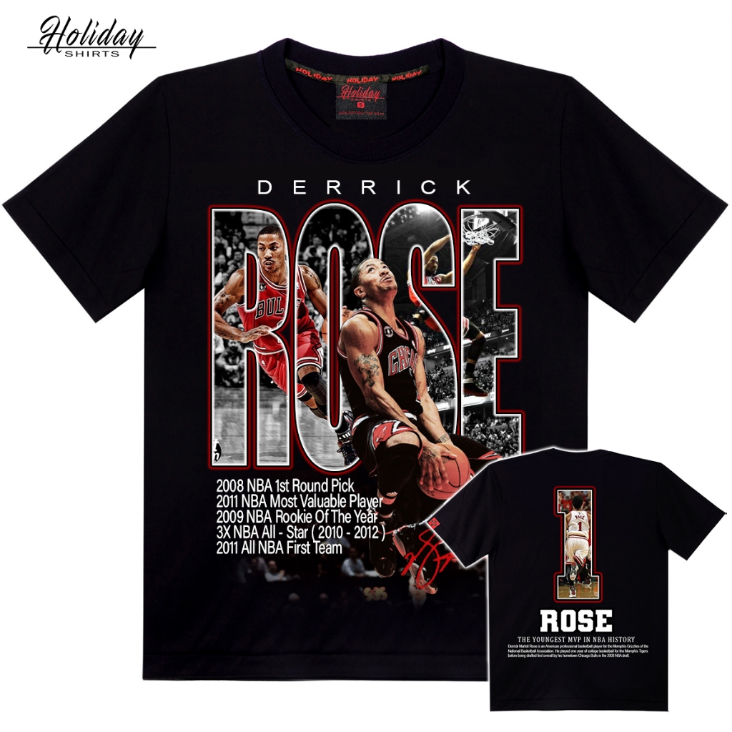 ( HOLIDAYSHIRTS ) DERRICK ROSE - RETIREMENT T-SHIRTS cotton, made in ...