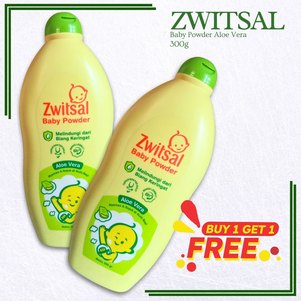 Buy 1 take 1 Zwitsal Baby Powder Aloe Vera 300g | Shopee Philippines